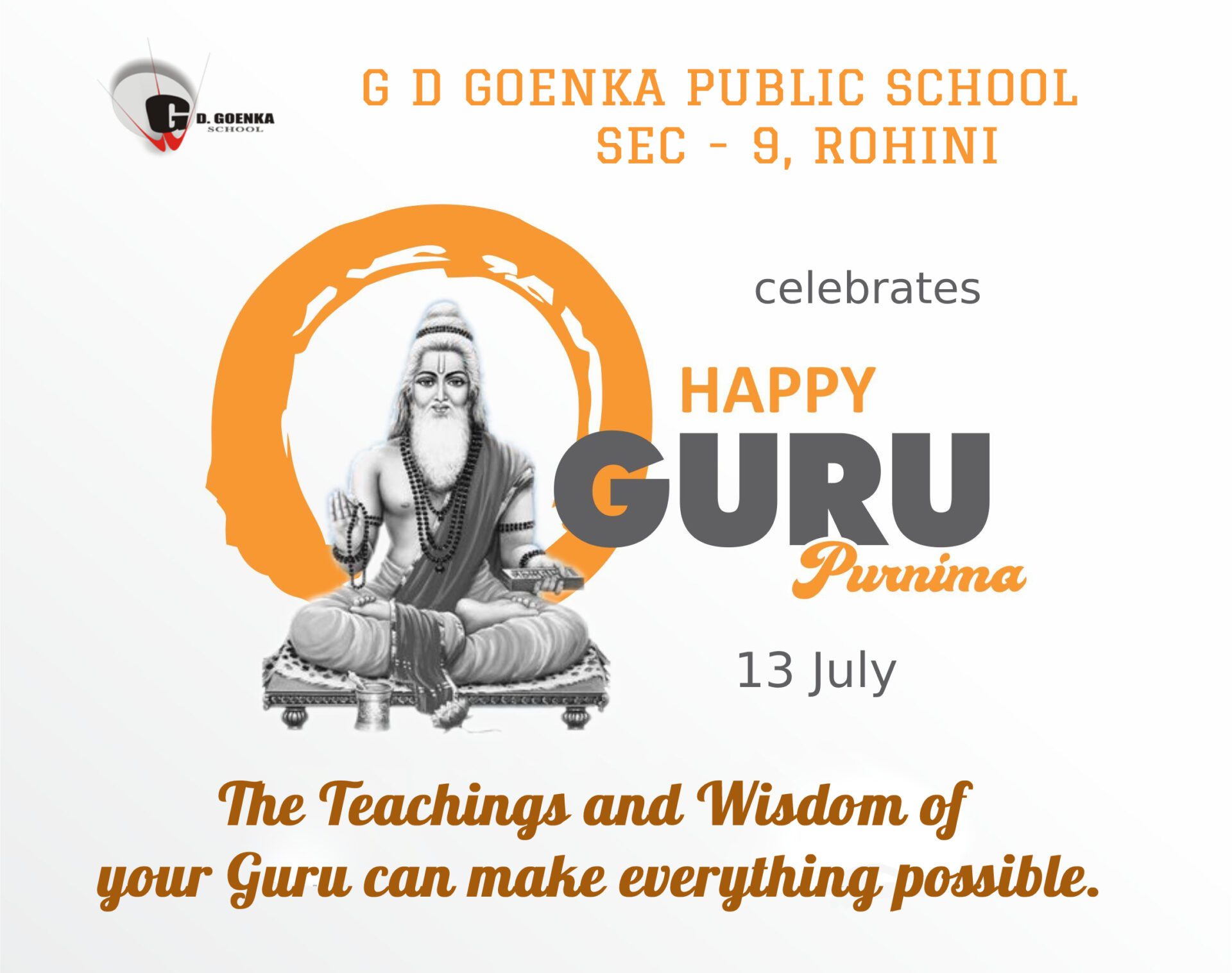Happy Guru Purnima - GD Goenka Rohini